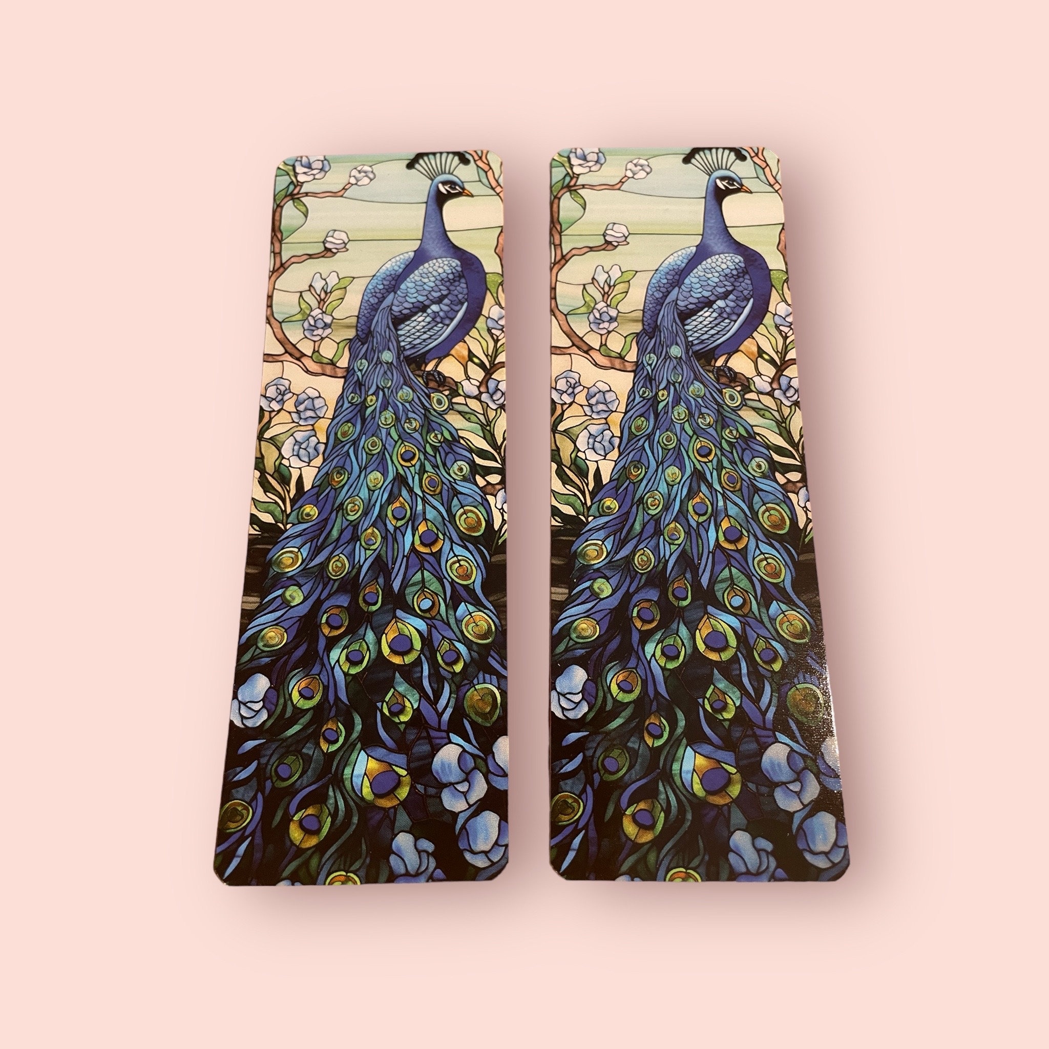 Lovely Illustrated Peacock Printed Bookmark, Page Saver, Book Lover ...