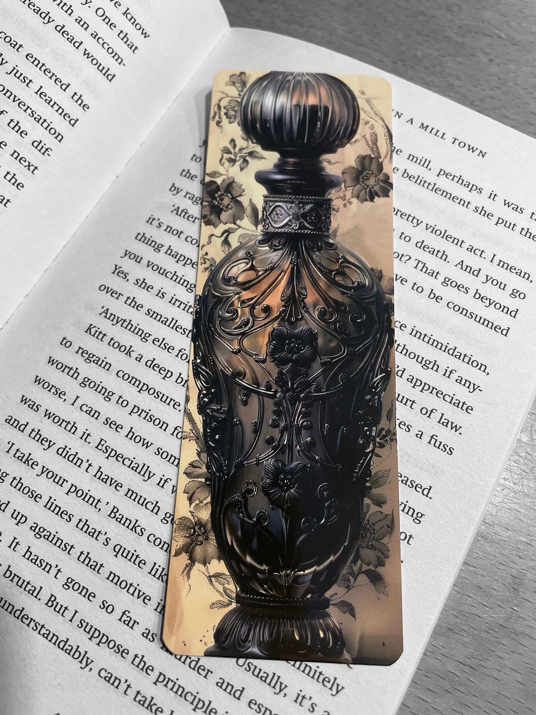 Lovely Illustrated Vintage Perfume Bottle Printed Bookmark, Page Saver ...