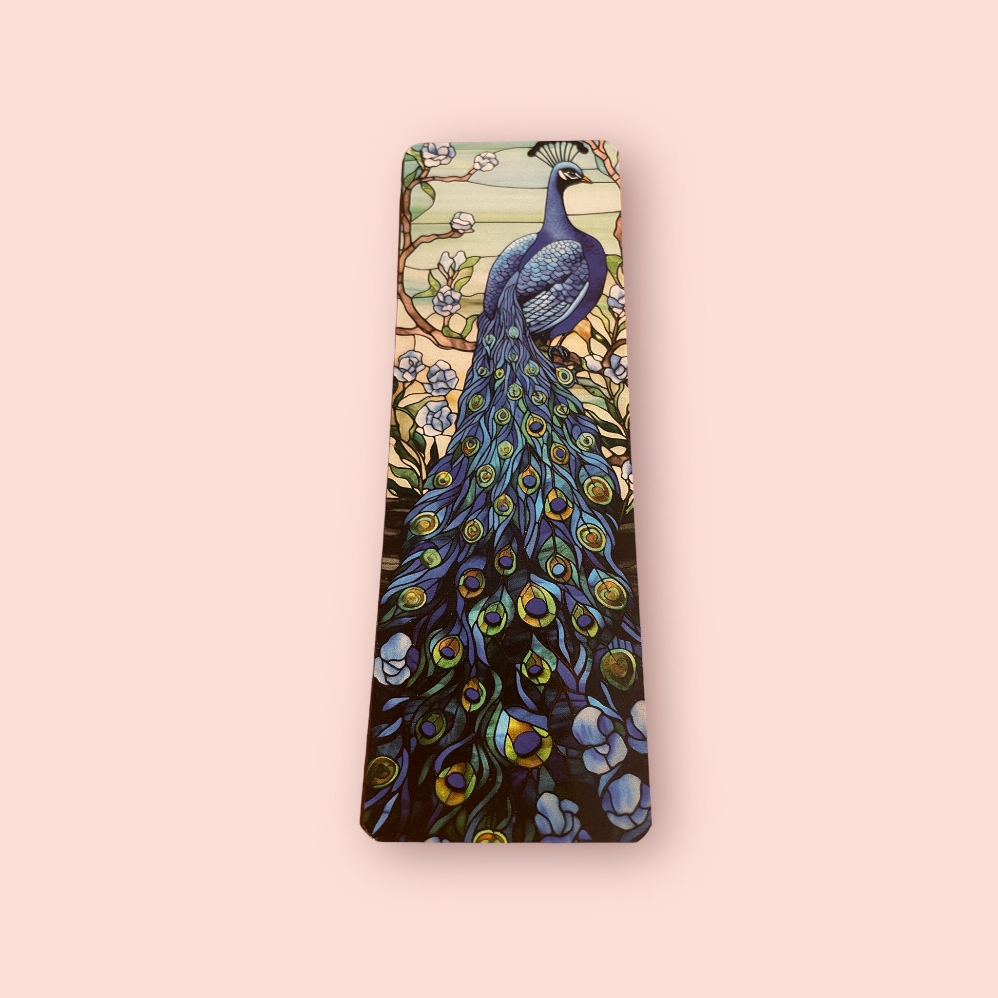 Lovely Illustrated Peacock Printed Bookmark, Page Saver, Book Lover ...