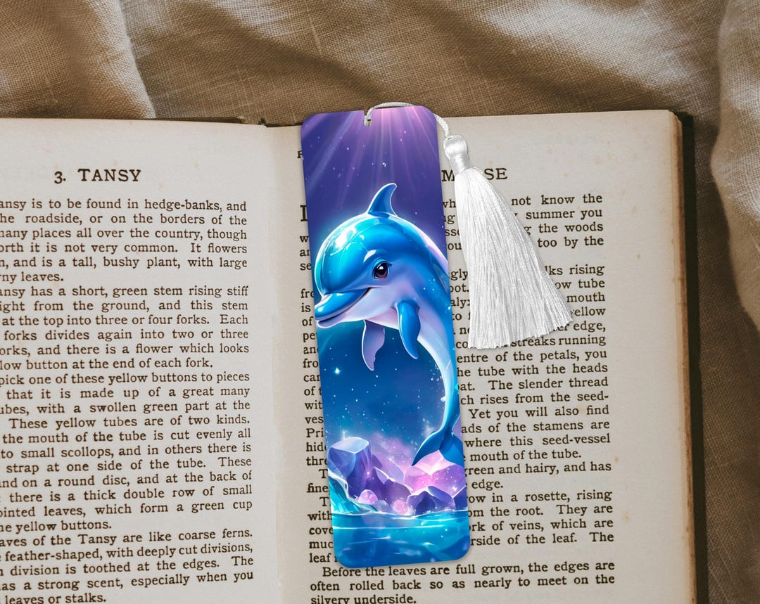 Aluminium Bookmark, Tassel Bookmark, Page Saver-dolphin Design - Etsy