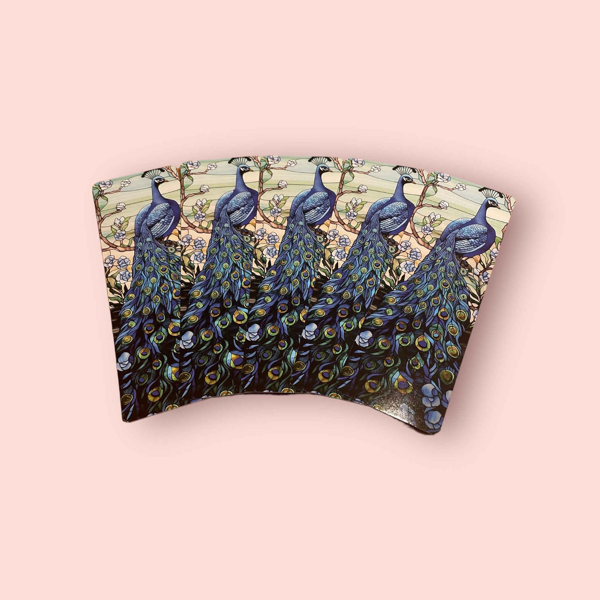 Lovely Illustrated Peacock Printed Bookmark, Page Saver, Book Lover ...