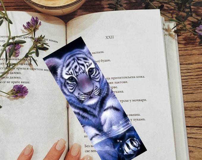 Lovely Illustrated Printed Bookmark, Page Saver, Book Lover Gift, White ...