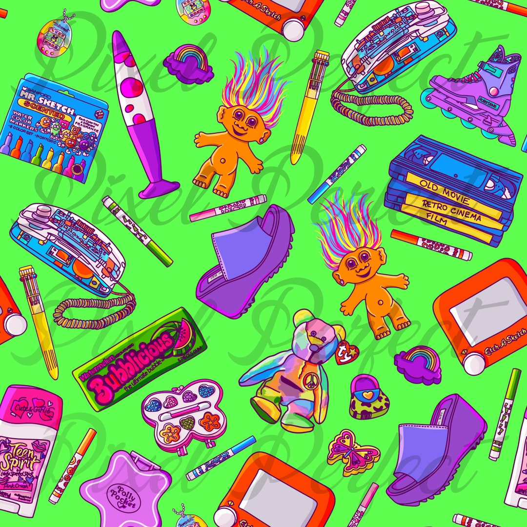 Seamless Design File 90’s Green - Etsy