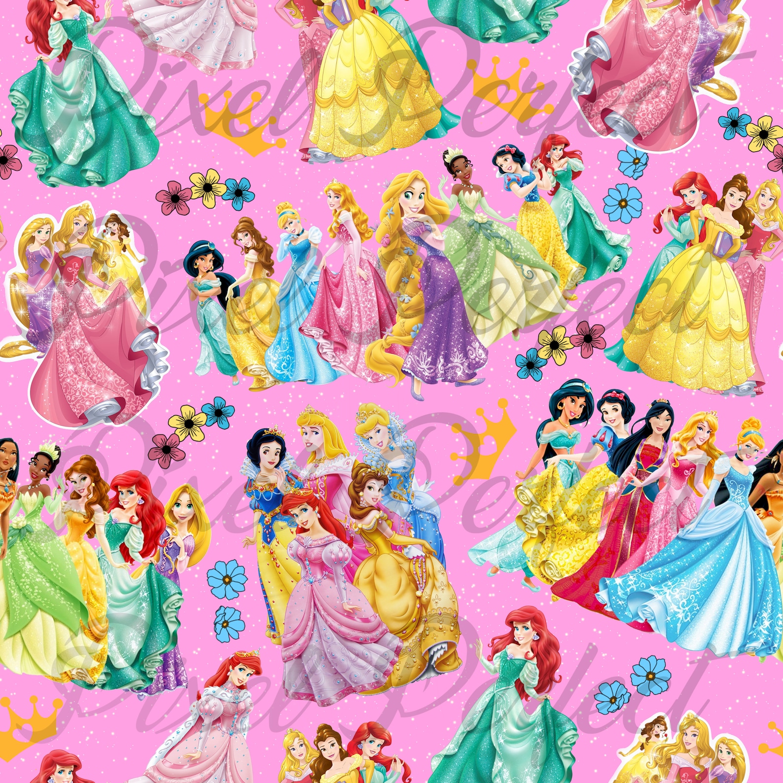 Seamless Design File Princess - Etsy