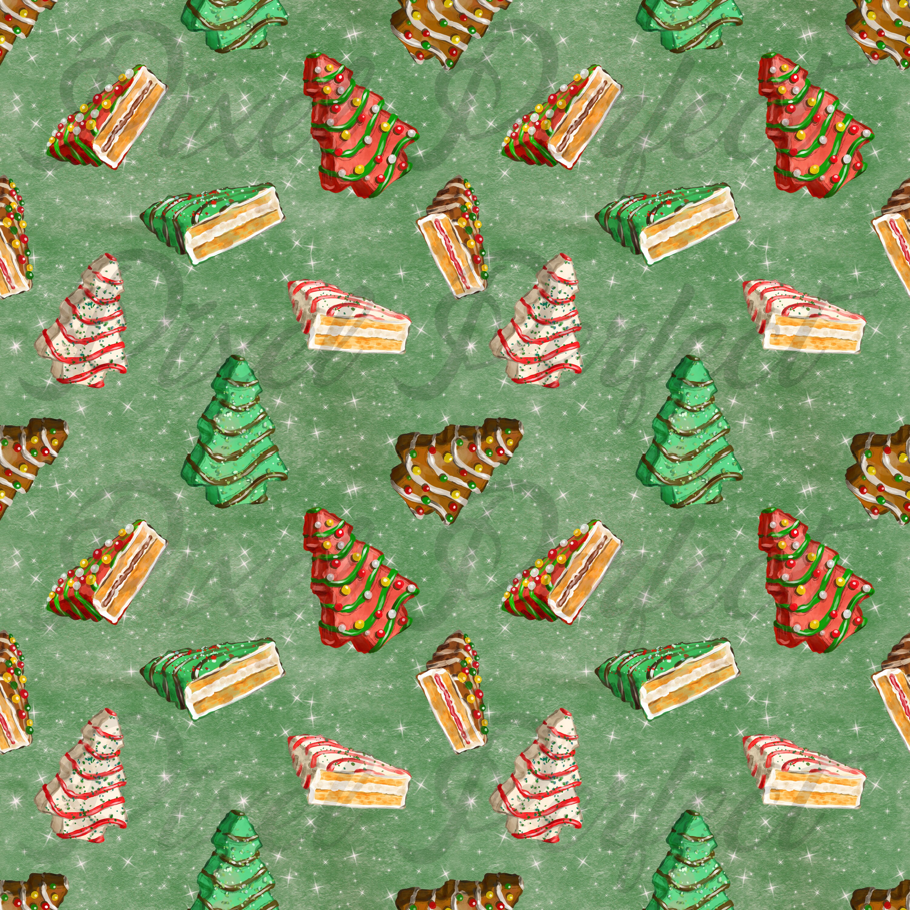 Seamless Design File Variety Tree Cakes - Etsy