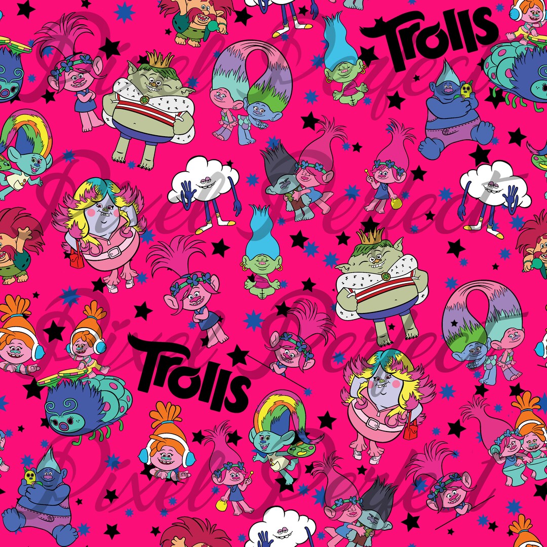Seamless Design File Pink Troll - Etsy