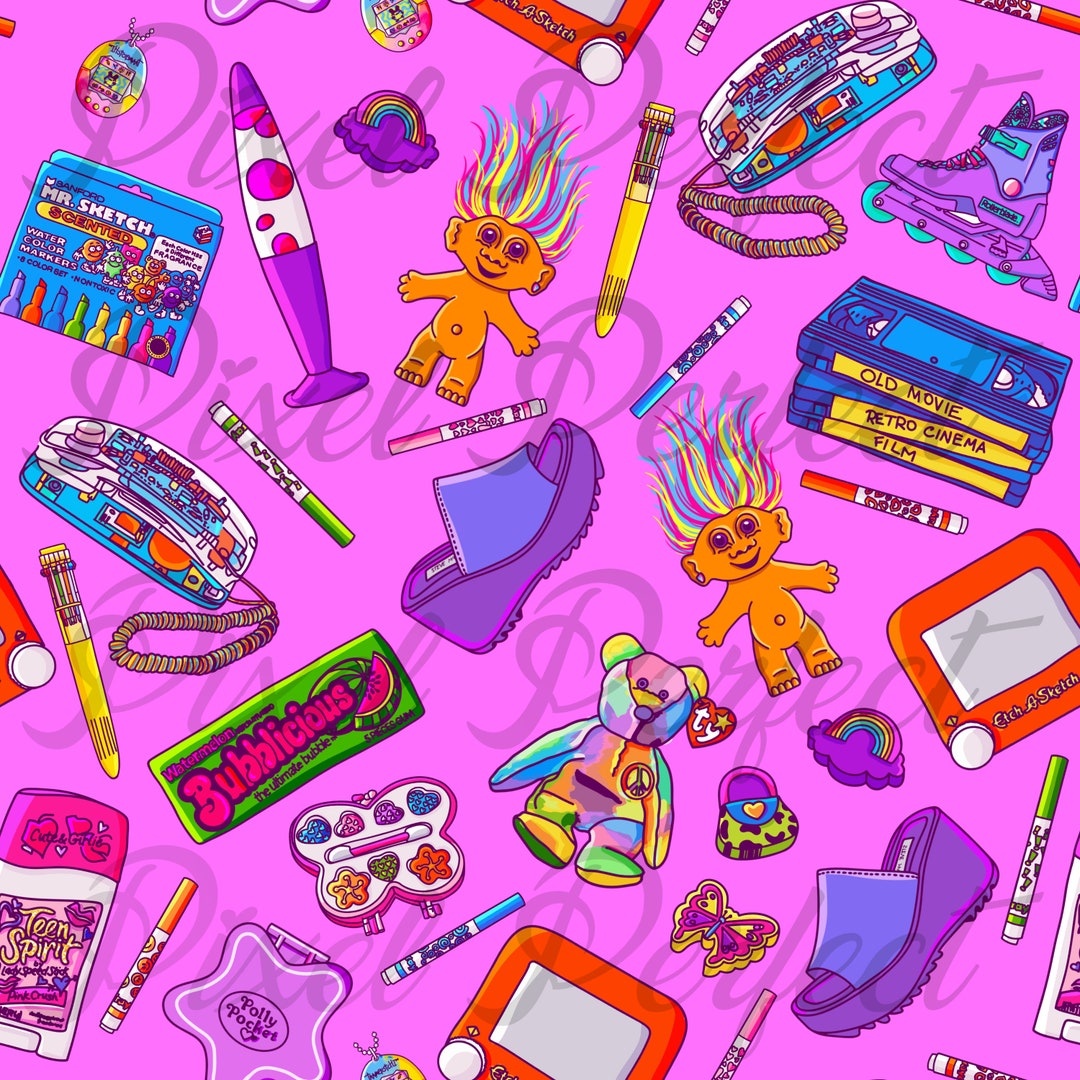 Seamless Design File 90’s Pink - Etsy