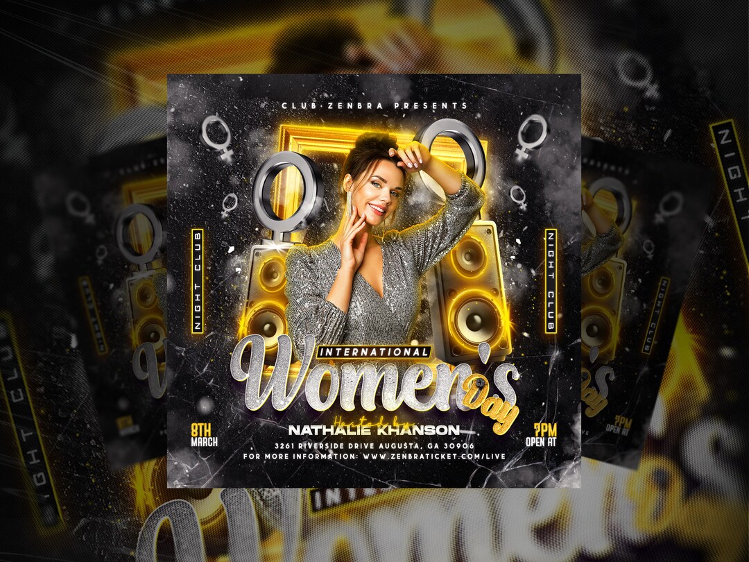 EDITABLE Women's Day Club Flyer Template, Event Flyer, Women's Day, DJ ...