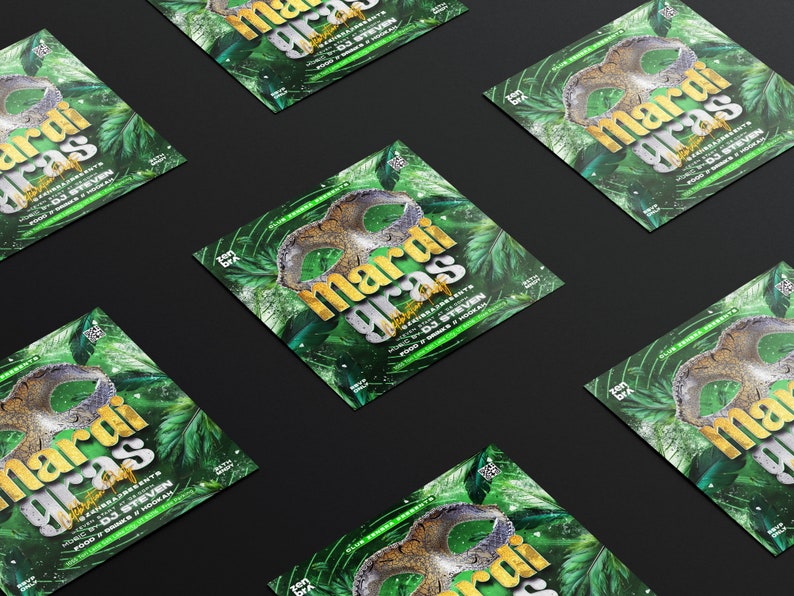 EDITABLE Mardi Gras Carnival Template, Event Flyer, Night Club Invite ...