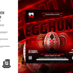 EDITABLE Happy Easter, Club Flyer Template, Event Flyer, Easter, DJ ...