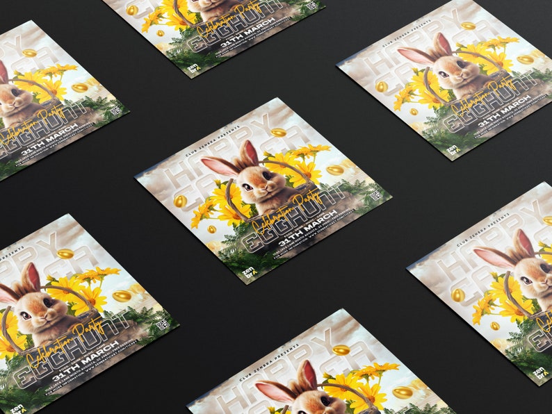 EDITABLE Happy Easter, Club Flyer Template, Event Flyer, Easter, DJ ...