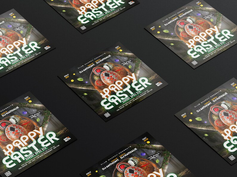 EDITABLE Happy Easter, Club Flyer Template, Event Flyer, Easter, DJ ...