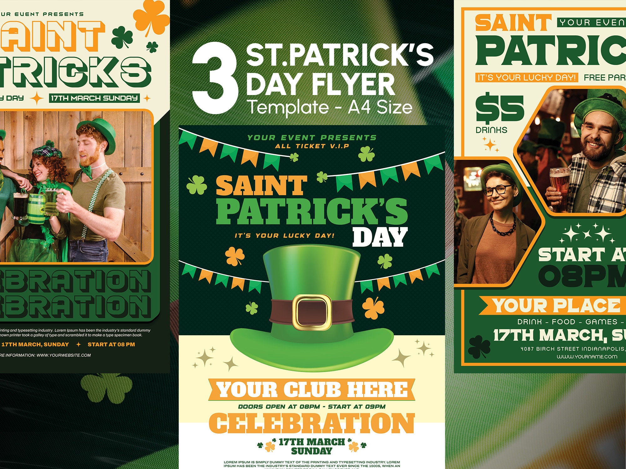 EDITABLE St.patrick's Day, Flyer Template, Event Flyer, St.patrick's ...