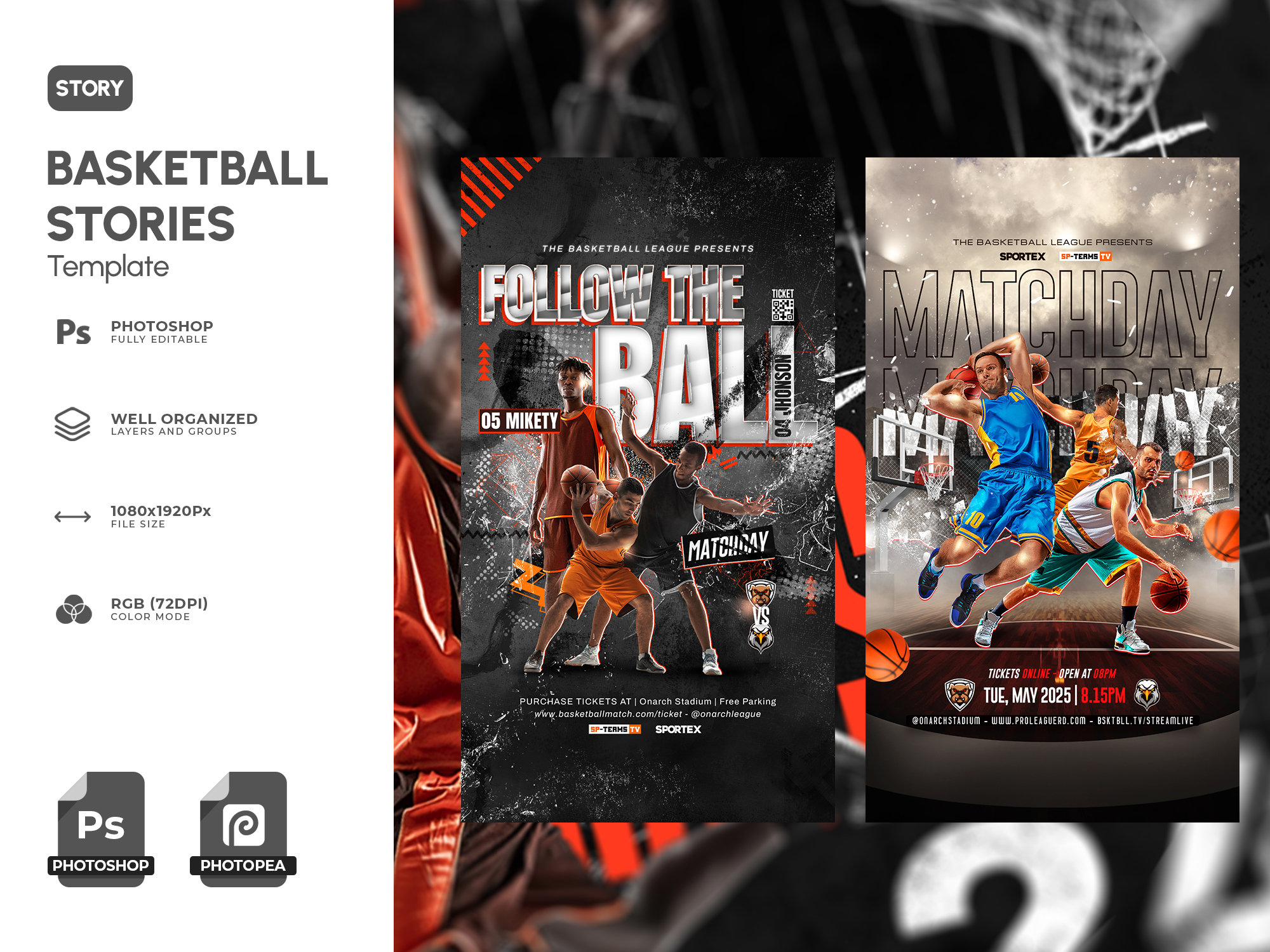 15 Game Day Basketball Stories Template, Event Flyer, Basketball Story ...