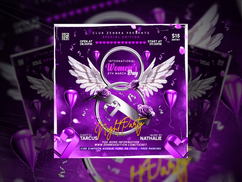 EDITABLE Women's Day Club Flyer Template, Event Flyer, Women's Day, DJ ...