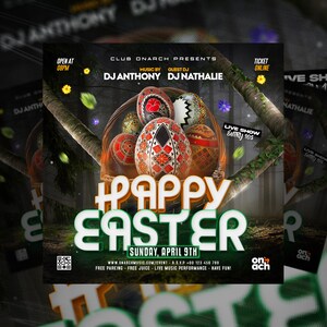 EDITABLE Happy Easter, Club Flyer Template, Event Flyer, Easter, DJ ...