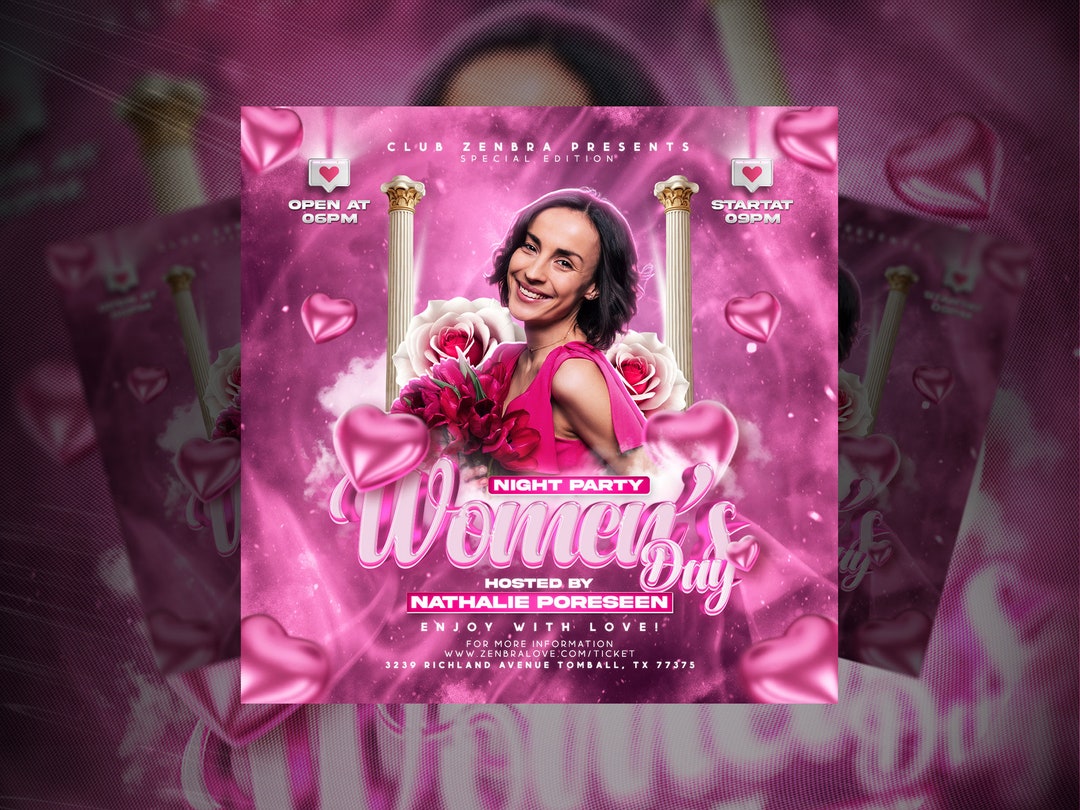 EDITABLE Women's Day Club Flyer Template, Event Flyer, Women's Day, DJ ...