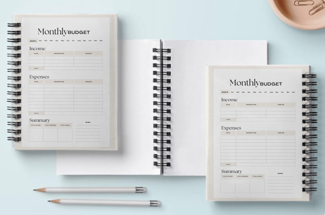 Digital Budget Planner, Budget Template, Monthly Budget, Printable and ...