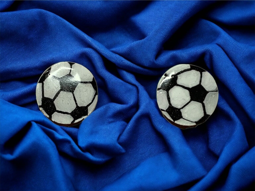 Set of Silver Coloured T-bar Novelty Football Cufflinks, Father’s Day ...