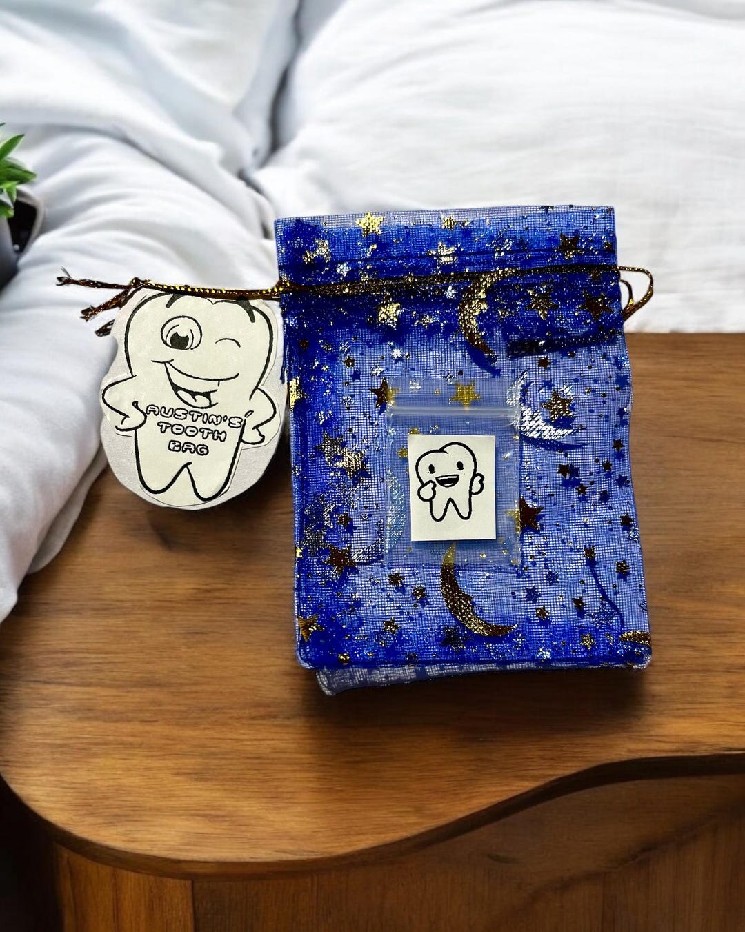 Set of Two First Tooth Loss, Tooth Fairy Bag , Tooth Bag, Boys Tooth ...