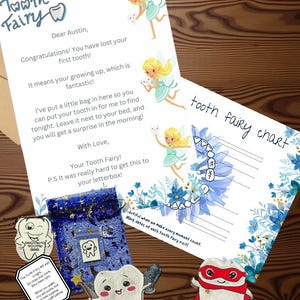First Tooth Loss Letter Set: Fairy Post, Tooth Chart & Charm - Etsy