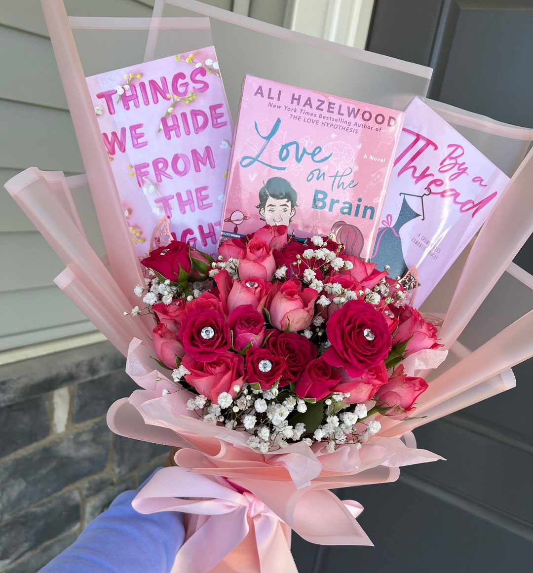 Book Bouquet Custom Made To Order Book T Books Artificial Flowers Book Lovers Reader Ts
