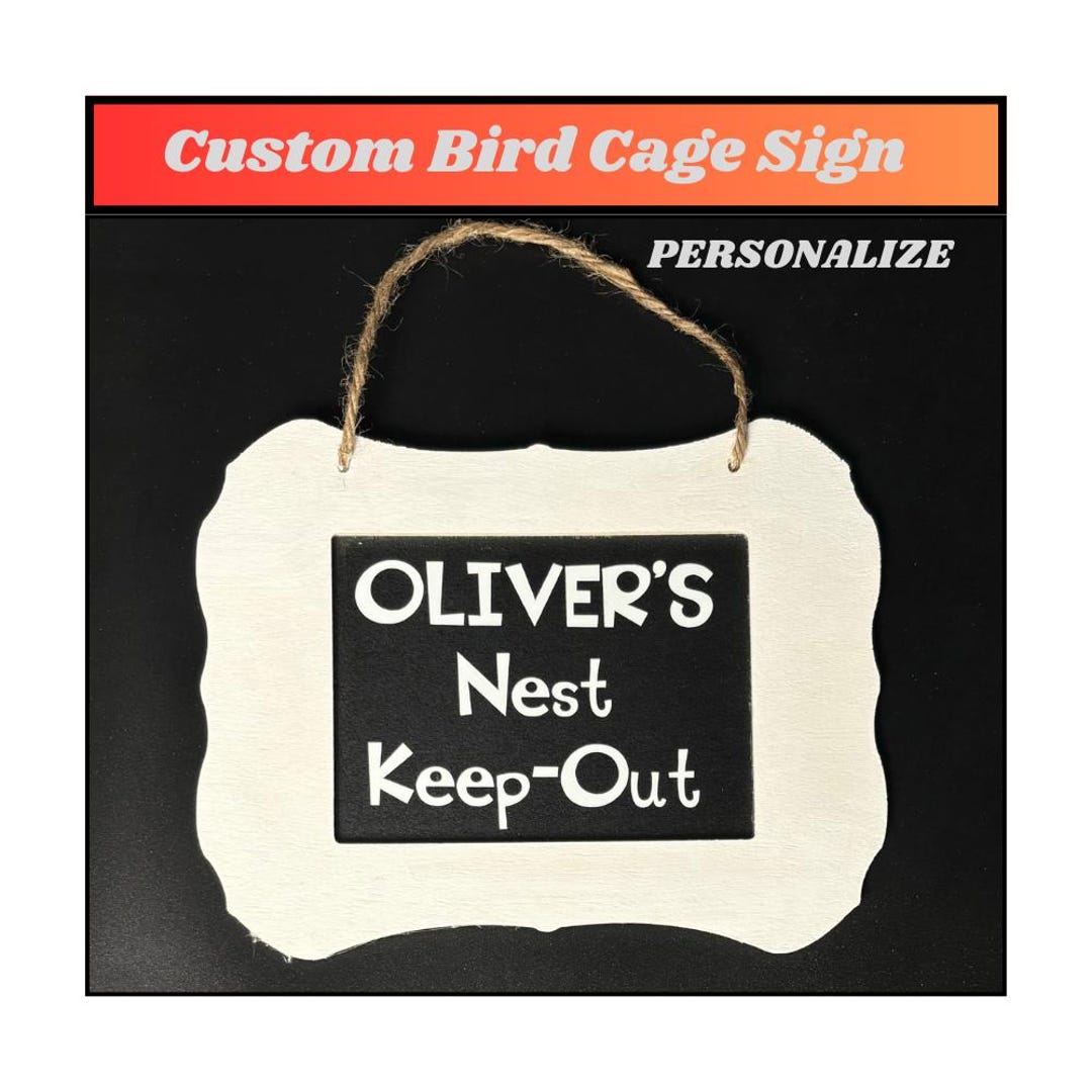 Custom Bird Cage Sign: Personalized Parrot Name Decoration - Etsy