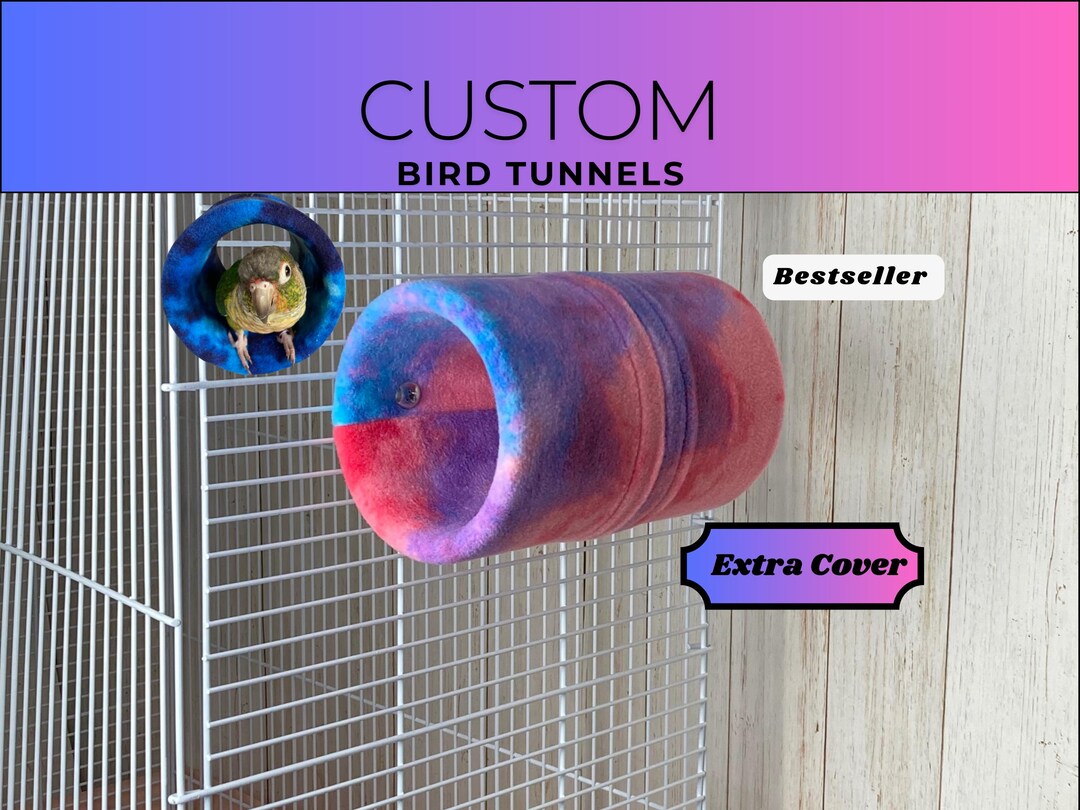 Pet Bird Tunnel Parrot Hut Parakeet Tent Bird Toy Cage Accessory Anti ...