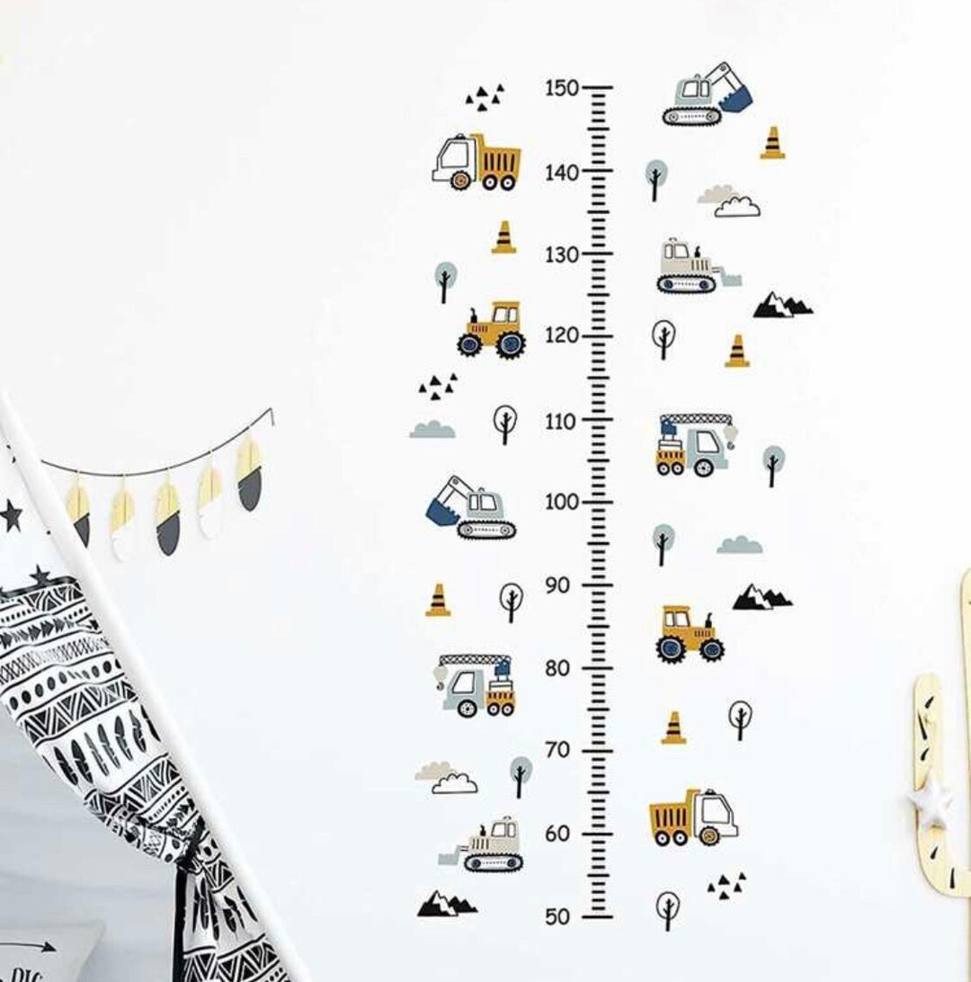 Cartoon Height Chart Stickers, Growth Chart for Wall, Living Room ...