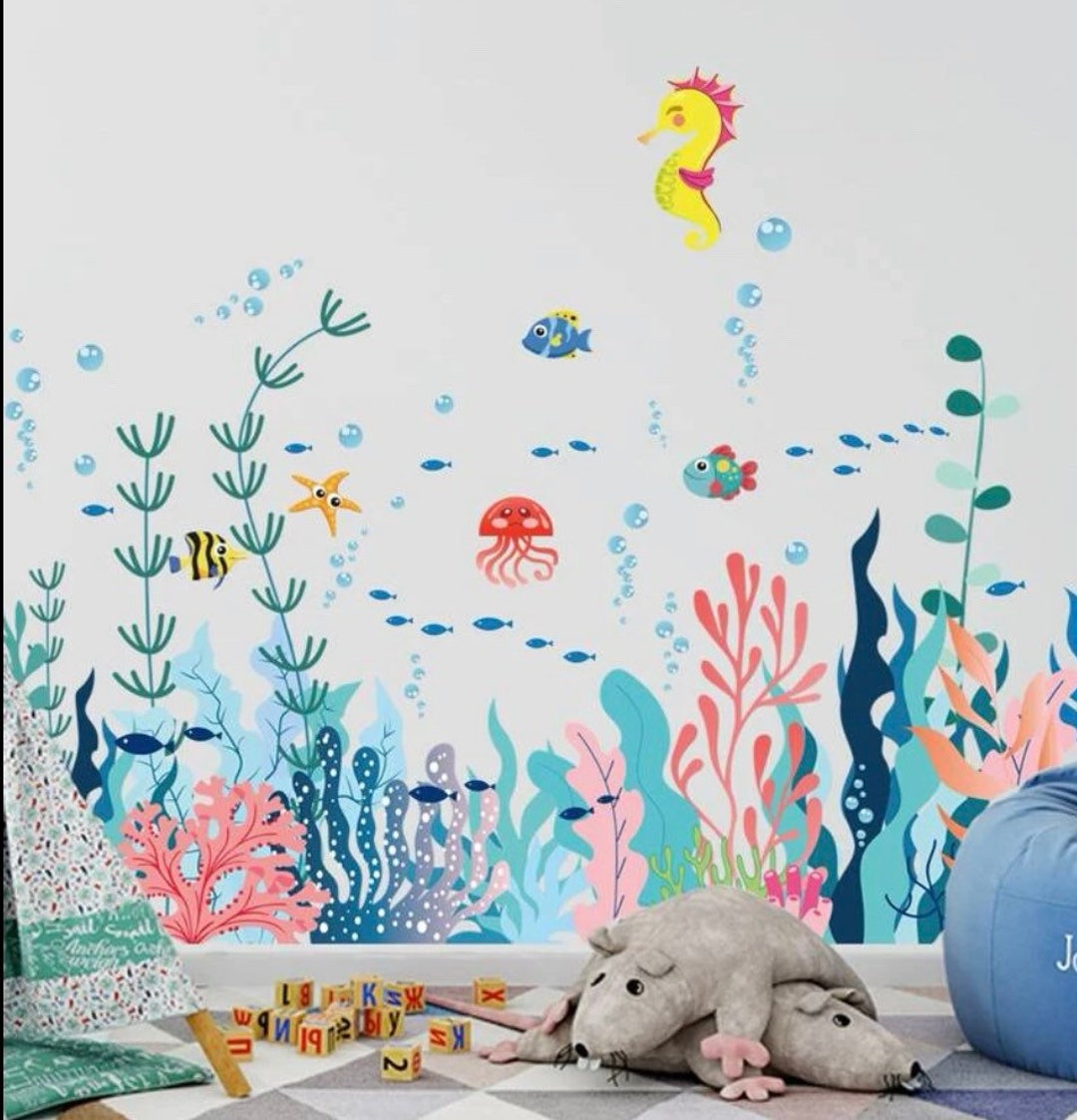 Under the Sea Wall Sticker Seaweed World Wall Stickers DIY - Etsy