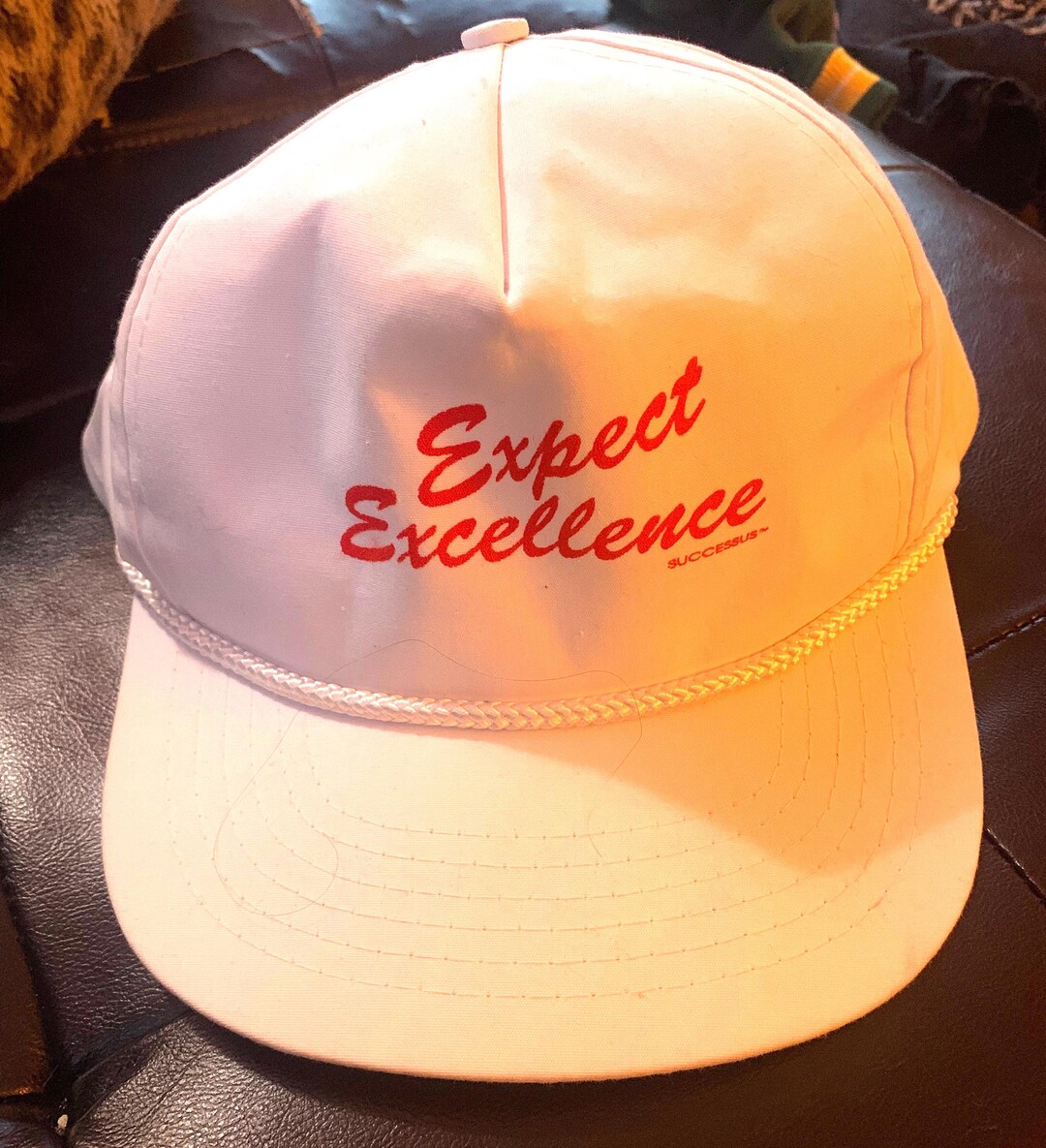 1970’s/1980’s Snapback White Hat “expect Excellence” Successus - Etsy
