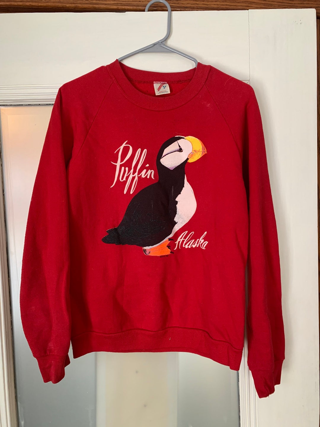 Vintage Puffin, Alaska 1992 ACE Red Jerzees Crew Neck Sweatshirt - Etsy