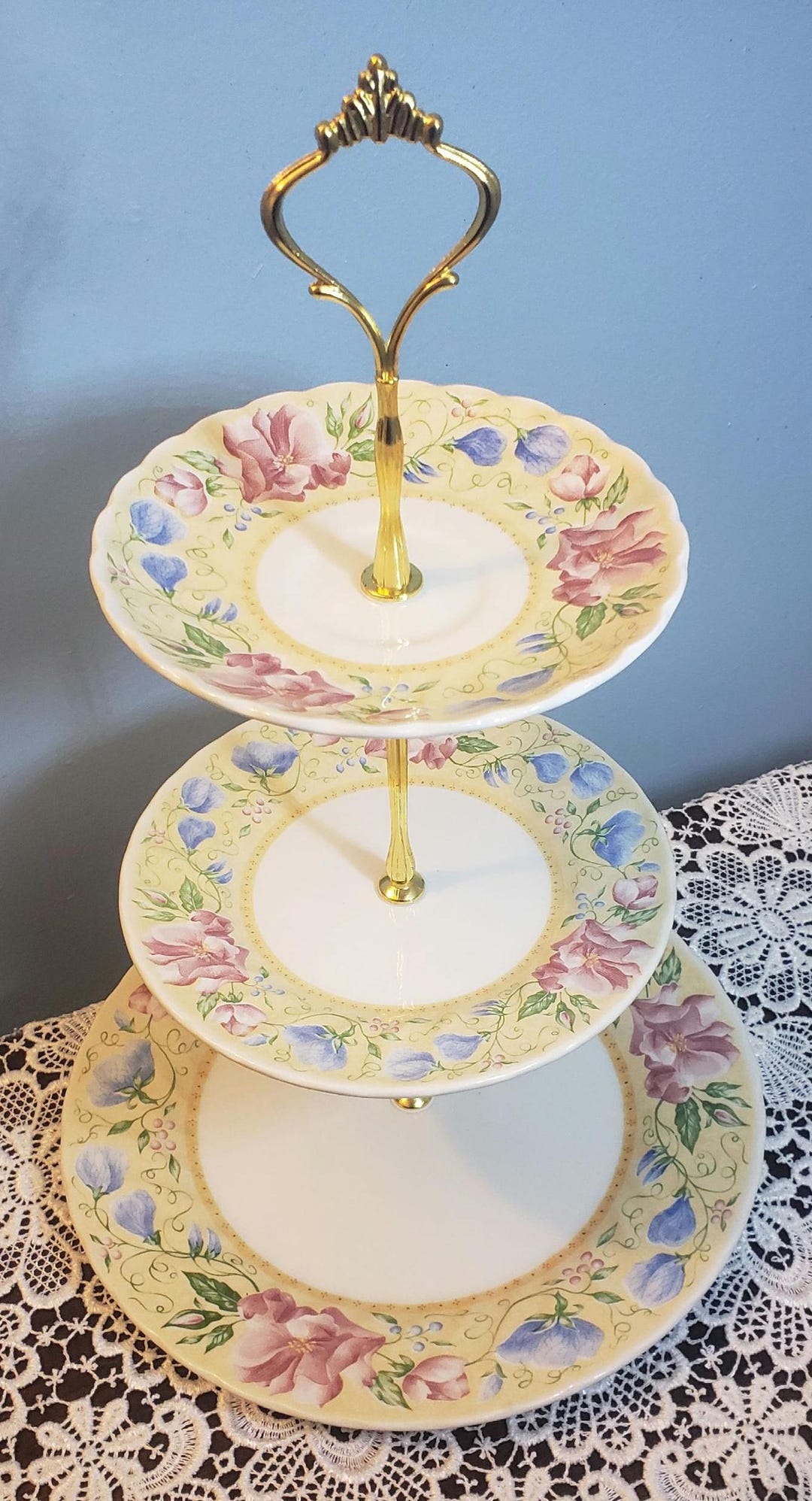 Handcrafted 3 Tier Stand, Churchill Fine English Tableware ...