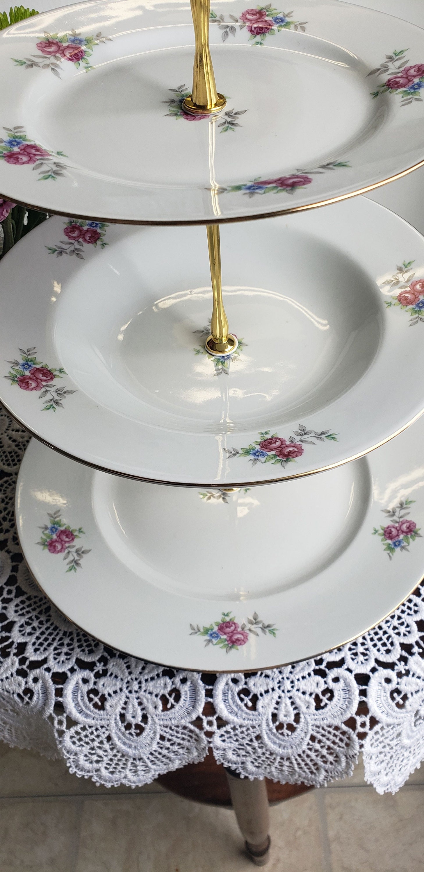 Handcrafted and Upcycled 3 Tier Cake Stand, Menau German Democratic ...