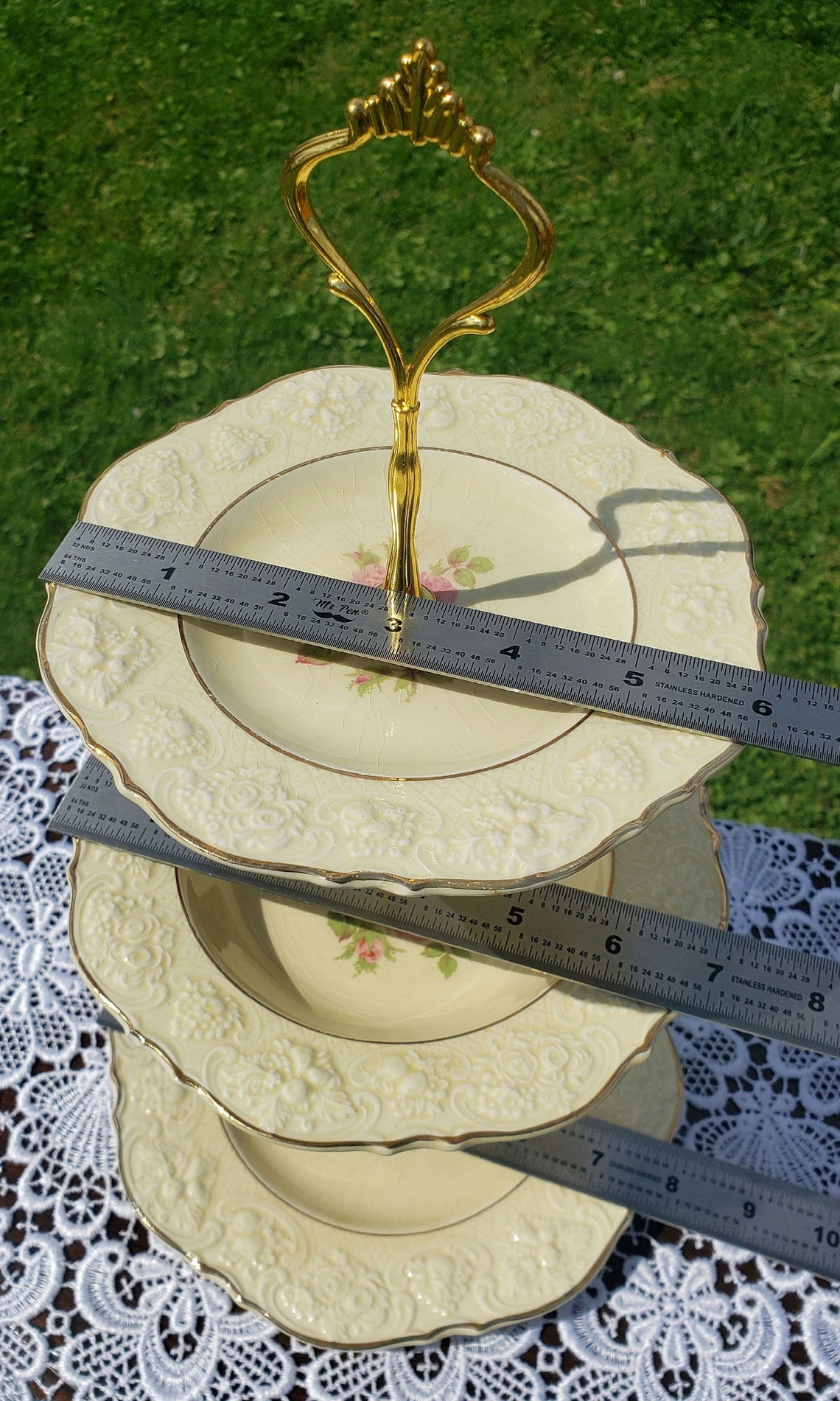 Handcrafted 3 Tier Cake Stand, Crown Ware "ducal" China Made in England ...