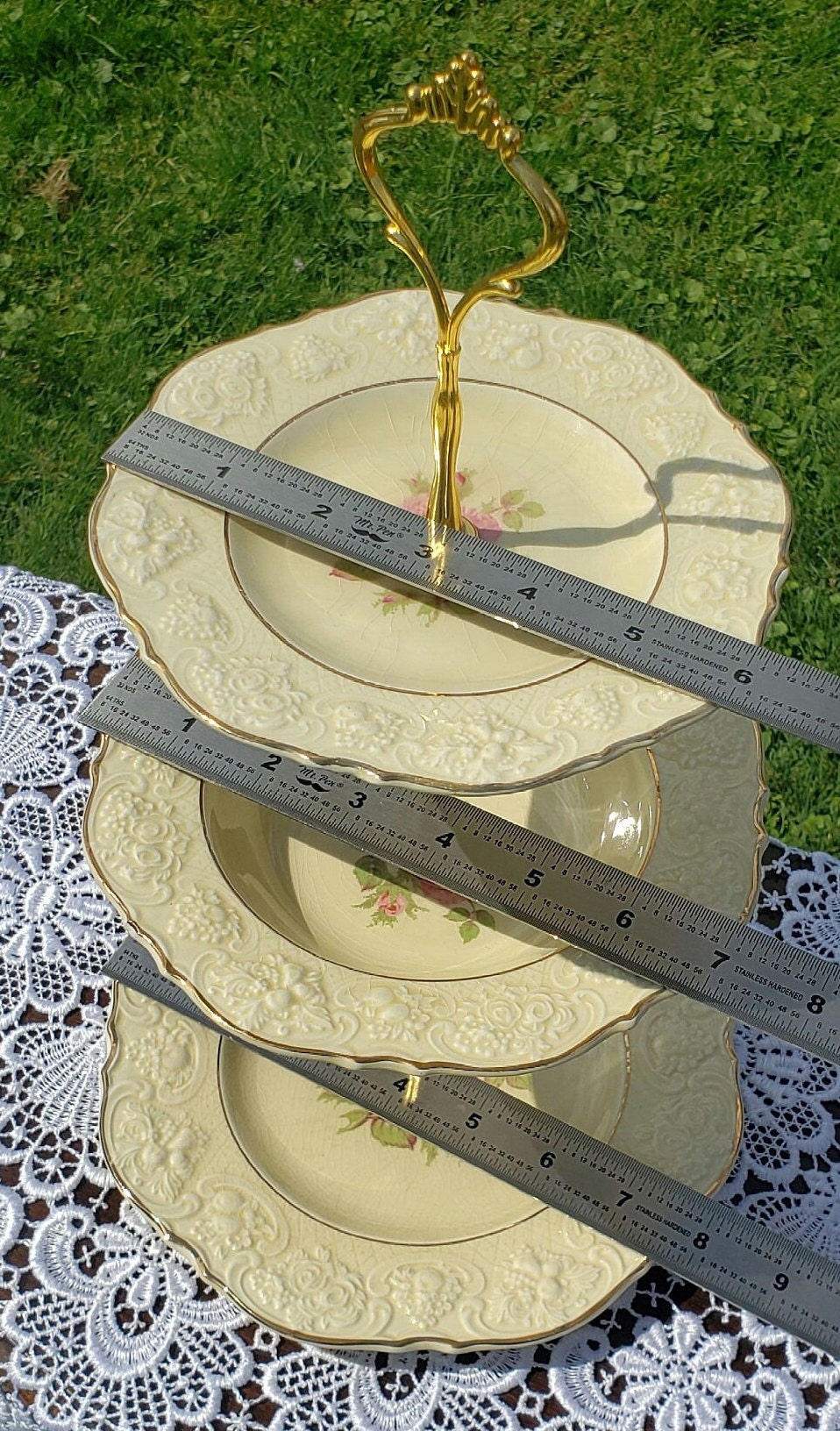 Handcrafted 3 Tier Cake Stand, Crown Ware "ducal" China Made in England ...