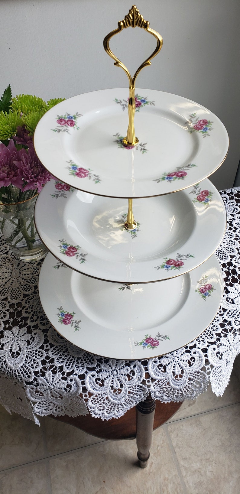 Handcrafted and Upcycled 3 Tier Cake Stand, Menau German Democratic ...