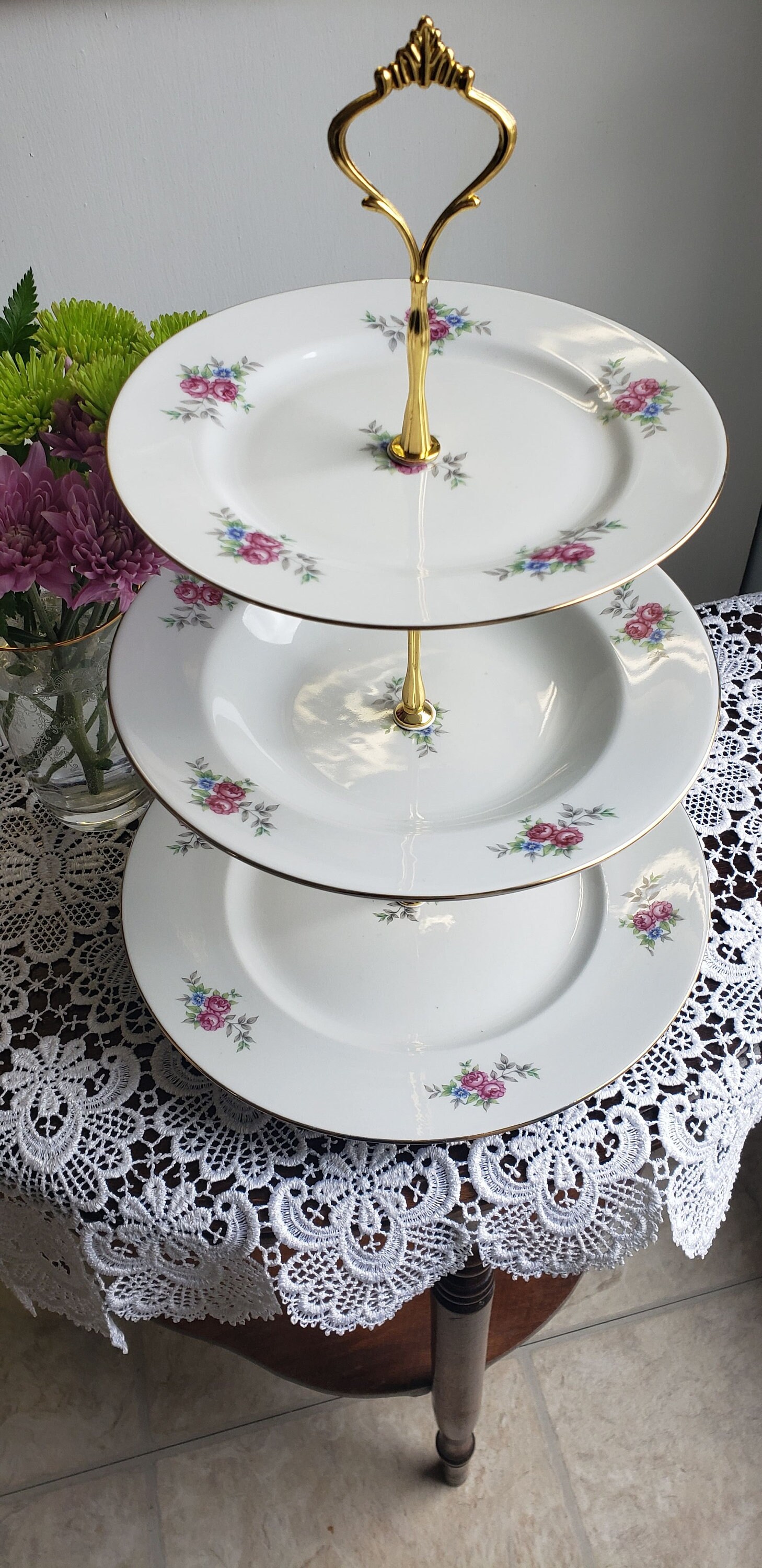 Handcrafted and Upcycled 3 Tier Cake Stand, Menau German Democratic ...
