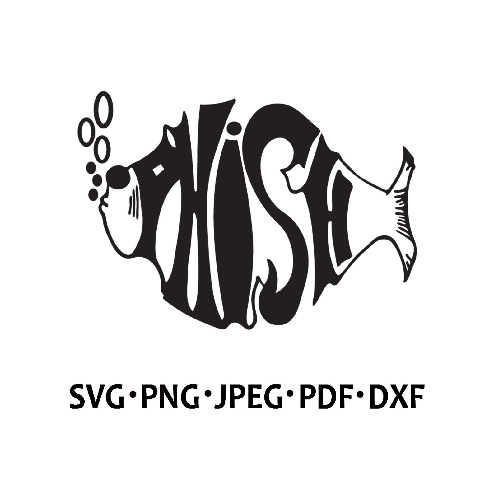 Phish SVG PNG PDF Vector File Resizable Image for Cutting - Etsy