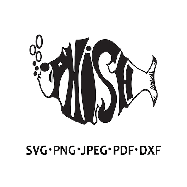 Phish Font Svg - Etsy