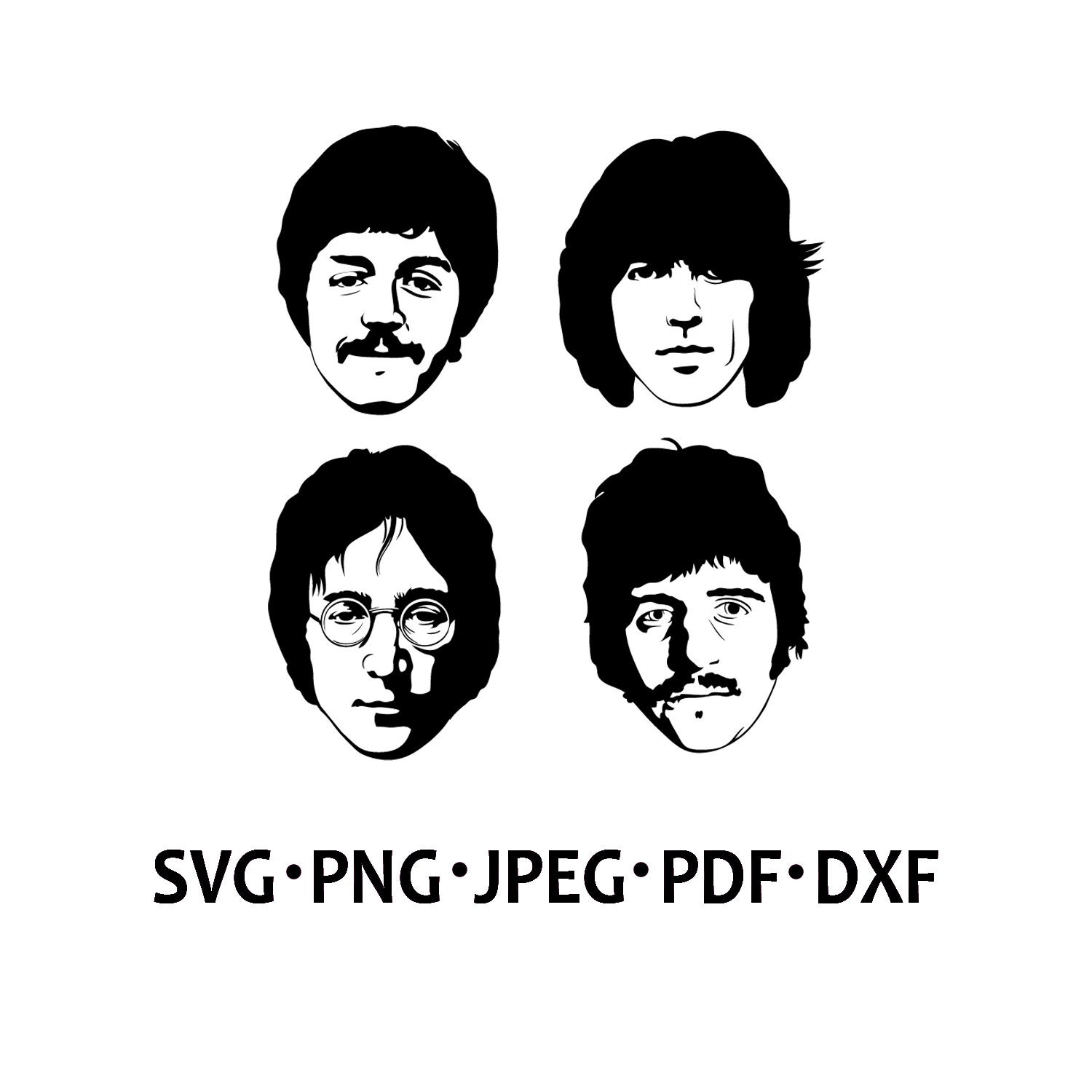 The Beatles Face Silhouette