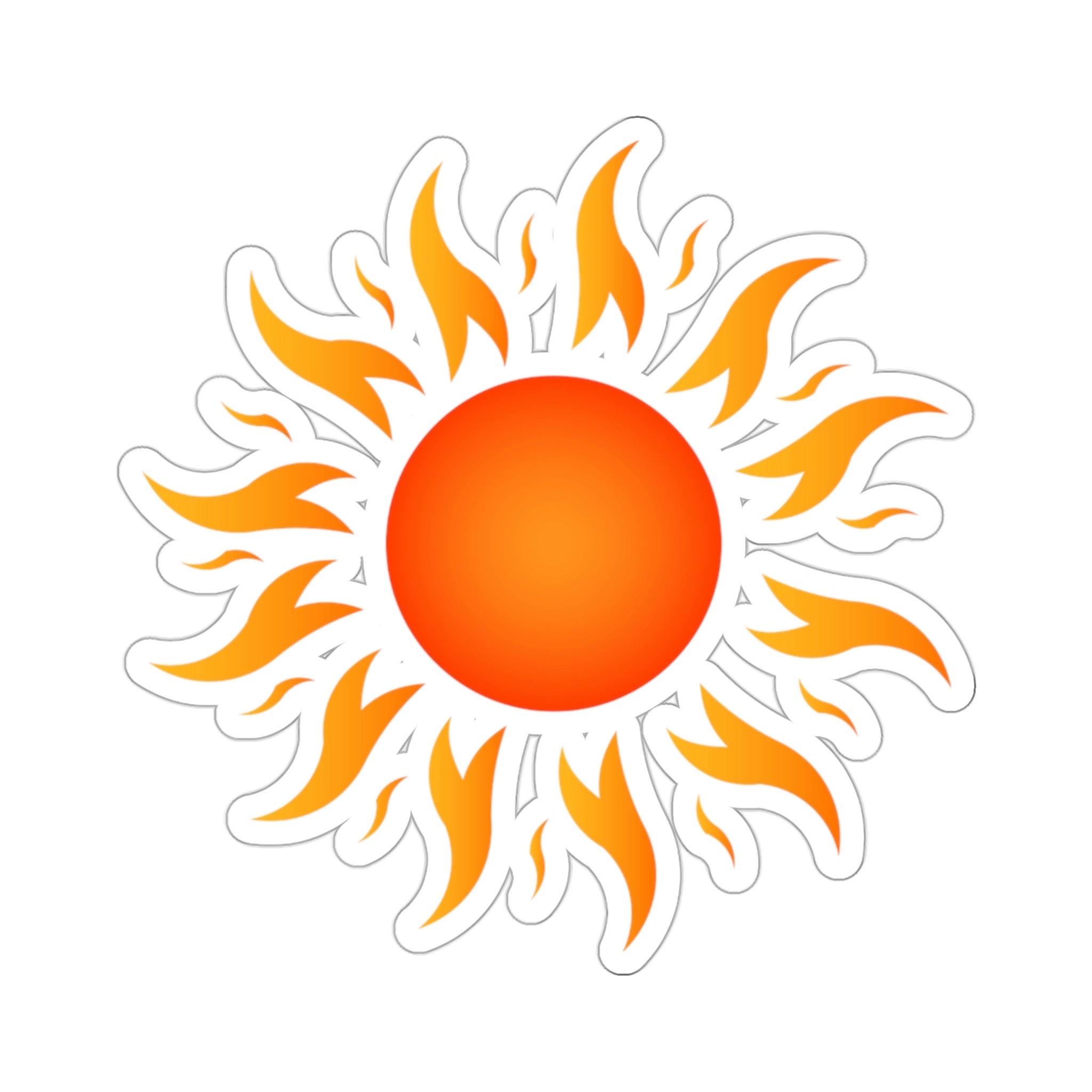 Kiss-cut Stickers " Blazing Sun-1" - Etsy