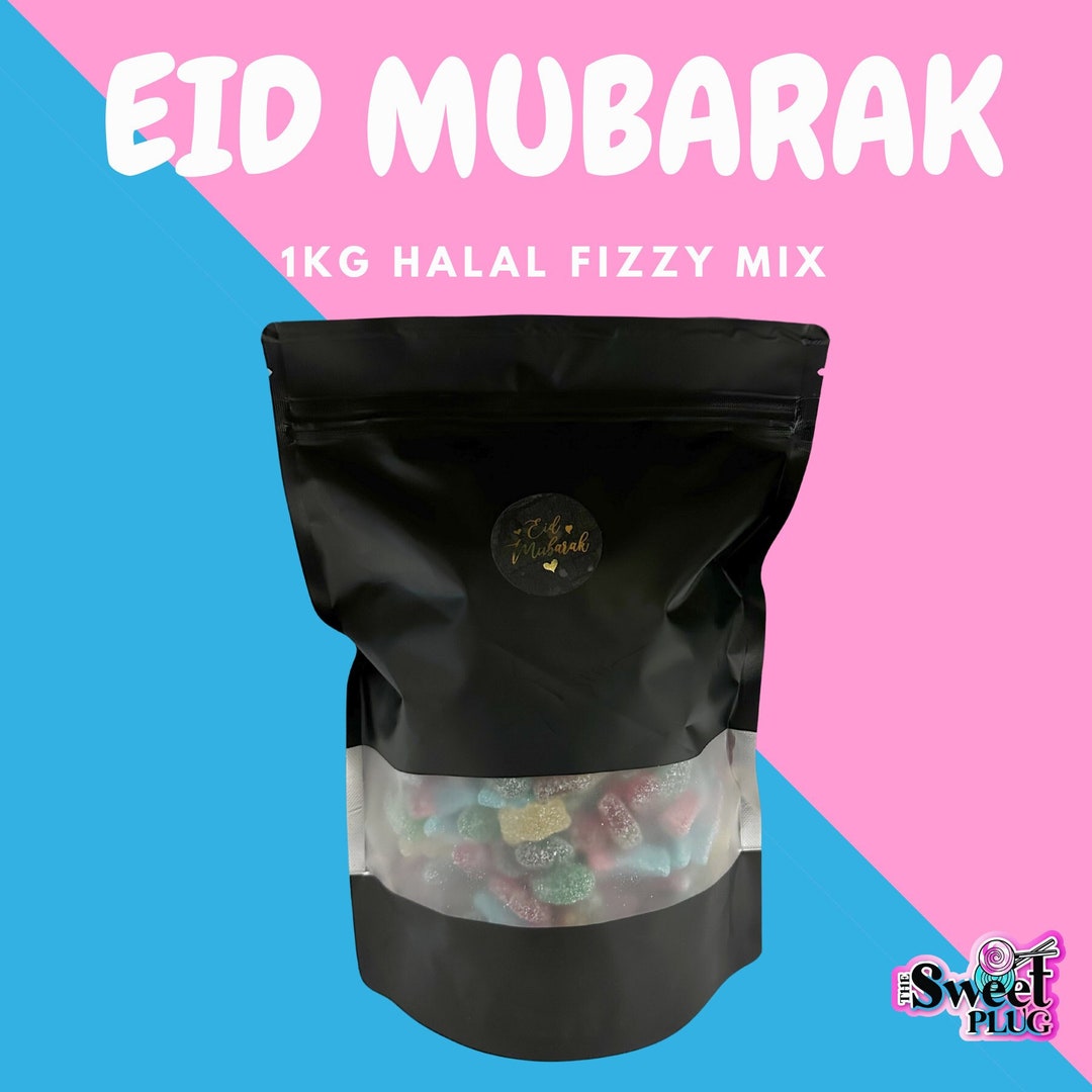 Eid Mubarak Halal Fizzy 1kg Sweets Candy Bag - Etsy
