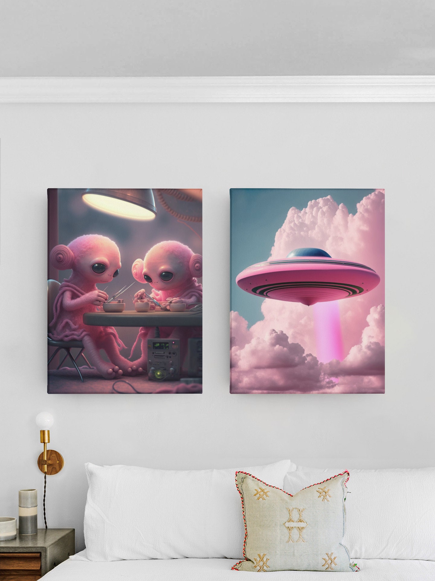 Alien Poster Printable Digital Artwork for Alien Lovers Pink - Etsy
