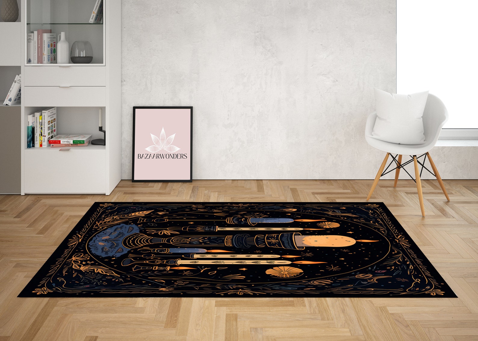 Witchy Candle Rug for Indoors and Outdoors Eclectic Boho - Etsy