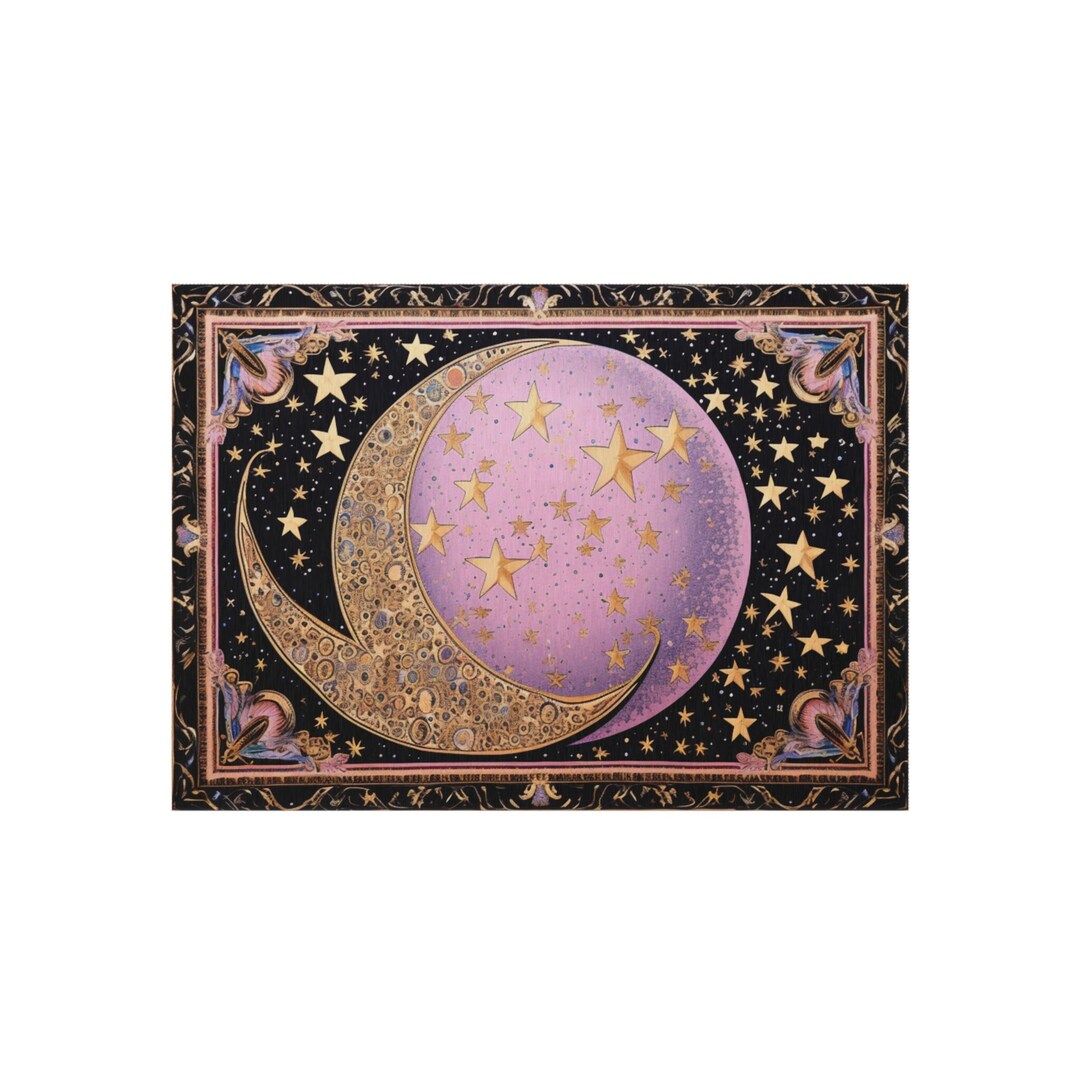 Celestial Art Deco Rug for Indoors and Outdoors Surreal Floor Decor for ...