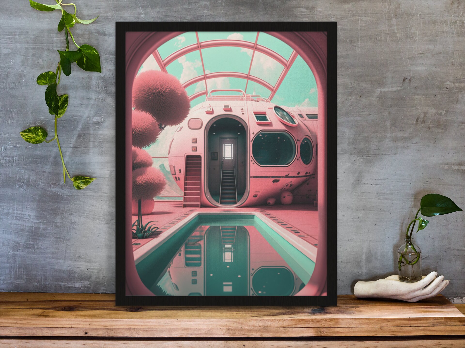 Alien Poster Printable Digital Art Unique Design Gift for - Etsy