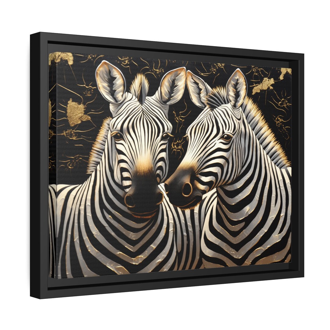 Zebra Wall Painting on Framed Matte Canvas for Wildlife Art Lovers ...