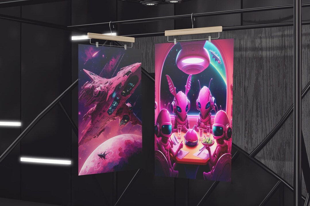 Alien Poster Printable Digital Artwork for Alien Lovers Spaceship ...