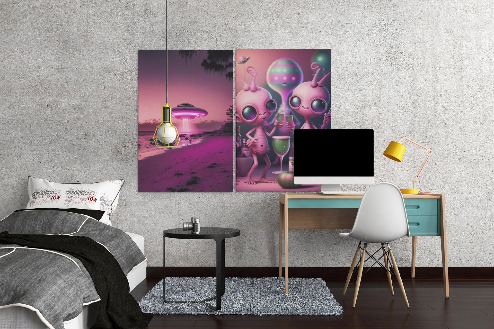 Alien Poster Printable Digital Art Gift for Ufo Lovers DIY - Etsy